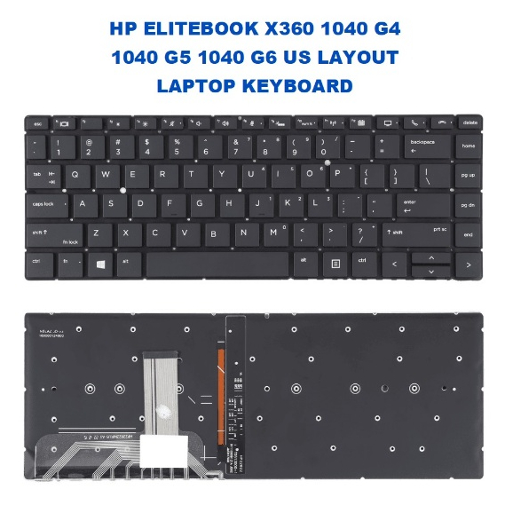 HP ELITEBOOK X360 1040 G4 1040 G5 1040 G6 US LAYOUT LAPTOP KEYBOARD ...
