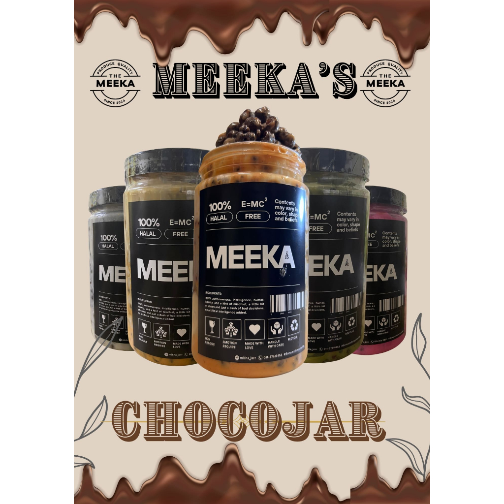 Meeka Chocojar 400ml | Chocolate | White Chocolate | Strawberry ...