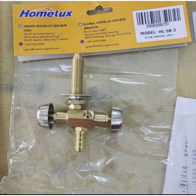 Homelux Controller Valve HL-30/HL-40/HL-50/Burner Controller/Kepala ...
