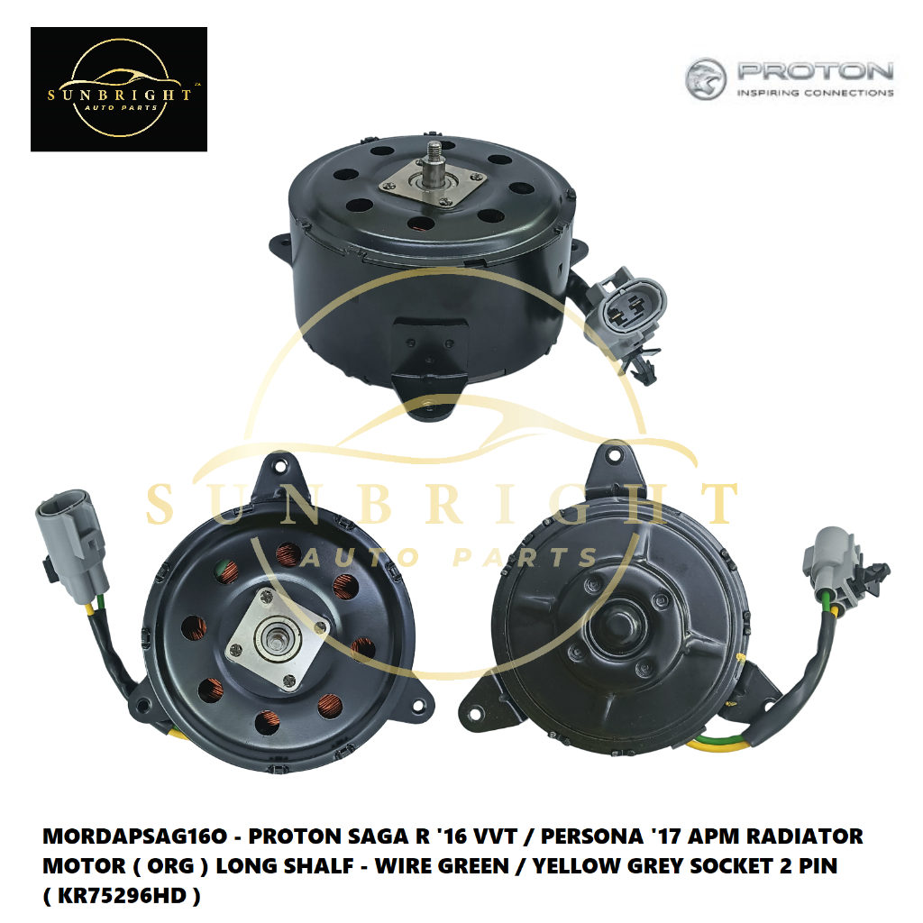 SAGA R '16 VVT / PERSONA '17 APM RADIATOR MOTOR ( ORG ) LONG SHALF ...