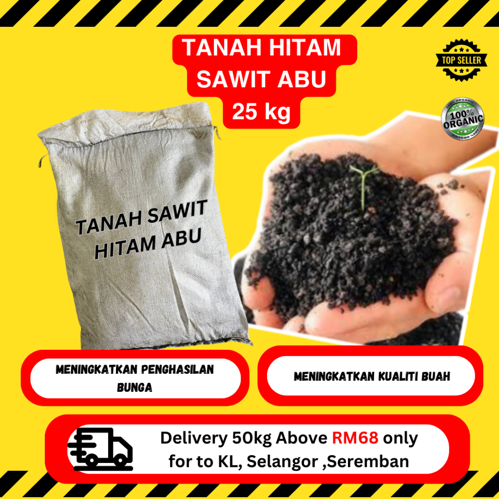 Tanah Hitam Sawit Abu 25kg | Palm Oil Boiler Ash | Tinggi K & Silika ...