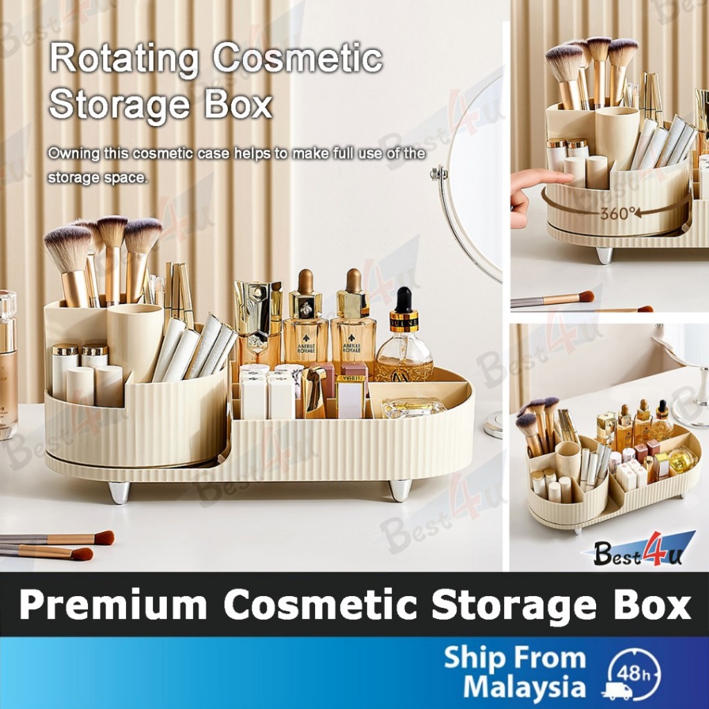 BEST4U Rotating Cosmetic Storage Box | Dressing Table Cosmetic Rack ...