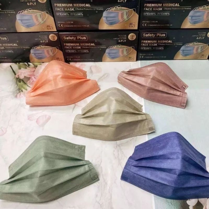 PREMIUM MEDICAL 4PLY MASK Safety Plus 4 Layer Mask BFE98% Mask 4ply ...