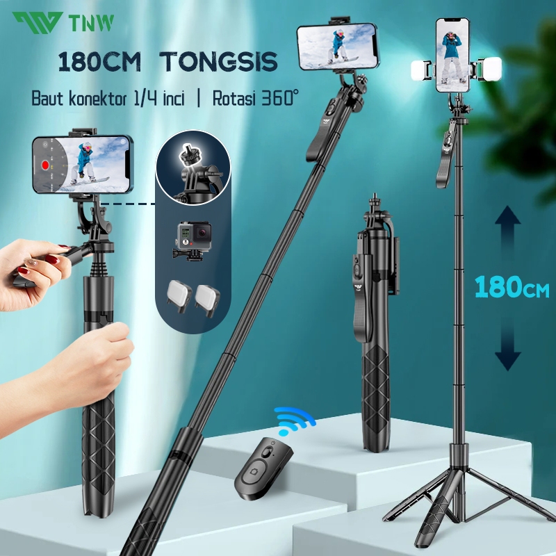TNW L16/L18 1800mm Selfie Stick Tripod Stand Foldable Monopod with ...