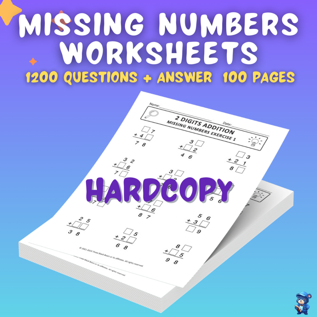 [Hardcopy] Missing Numbers Mathematics Worksheets for Kids | Addition ...