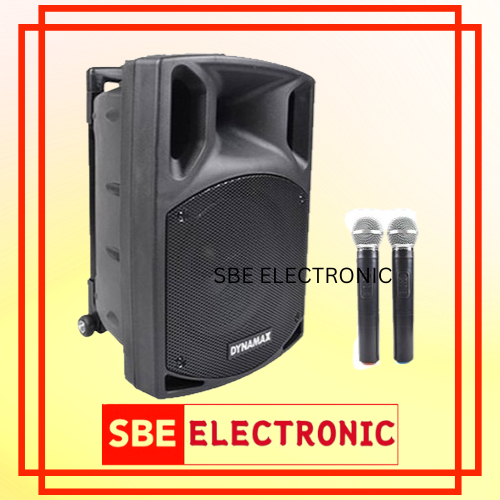 DYNAMAX PRO115 15" Bluetooth Portable PA System with Wireless Mic ...