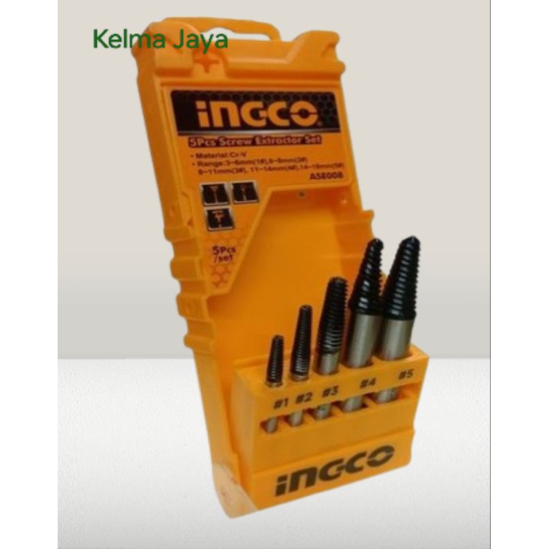 💥READY STOCK!!!💥 INGCO 5PCS SCREW EXTRACTOR SET ASE008 | Shopee Malaysia