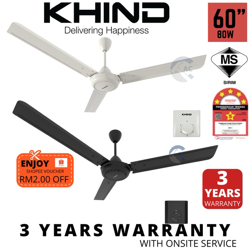 KHIND CEILING FAN 60" CF618B | CF618 (KIPAS SYLING 60”) REGULATOR | 风扇 ...