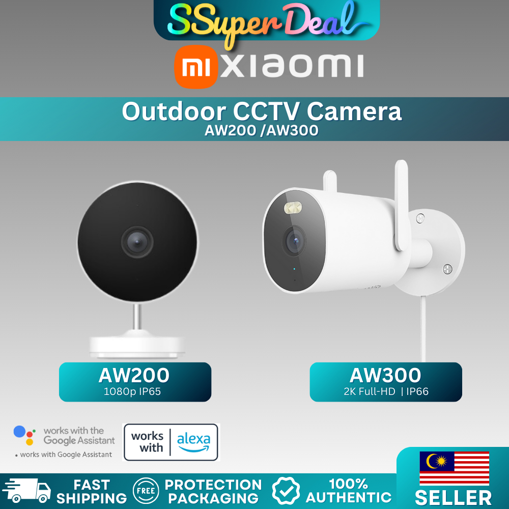 Xiaomi Smart Outdoor CCTV Camera AW200 /AW300 1080P/1296P IP Cam CCTV ...