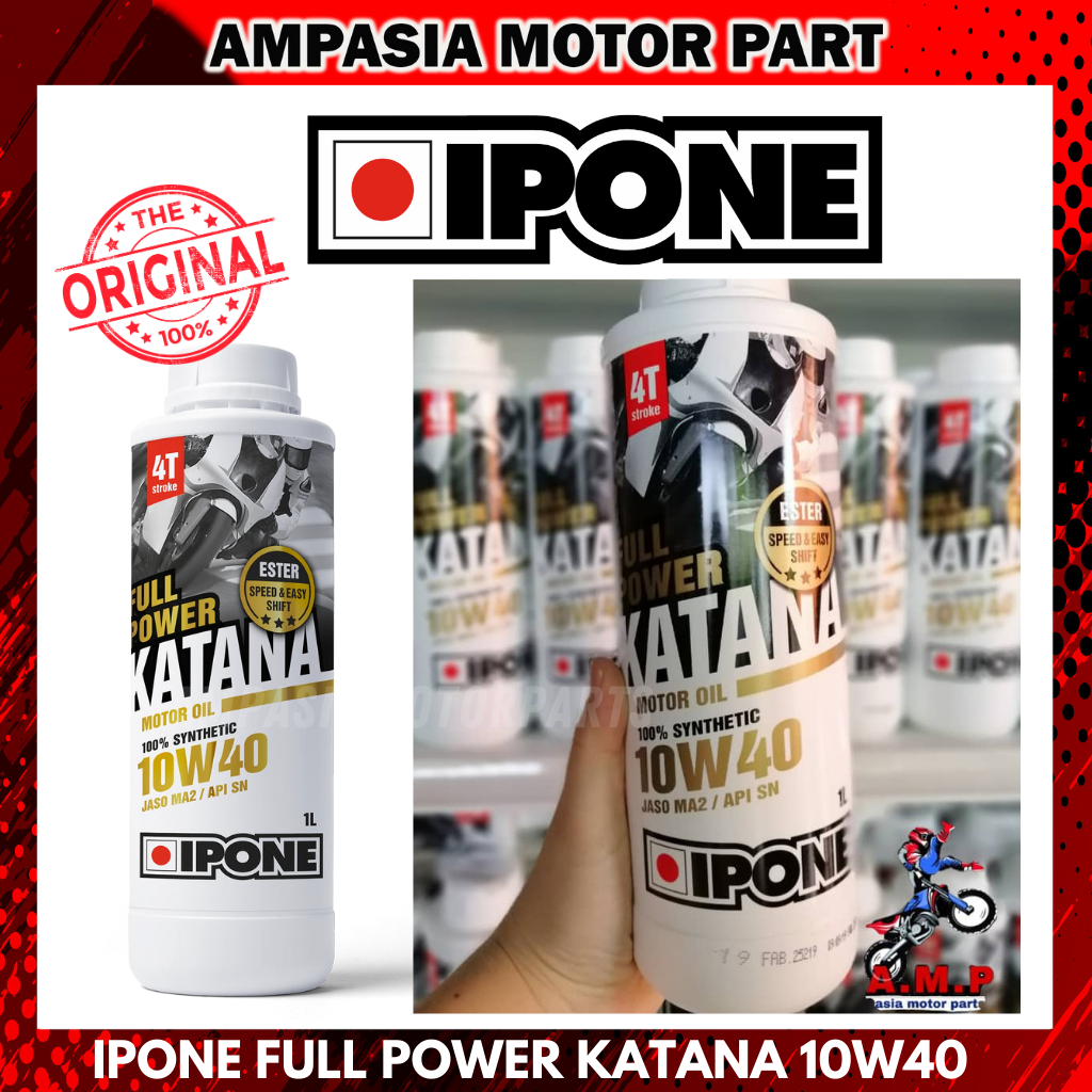 IPONE Full Power Katana 10W40 Engine Oil Motorcycle 1Liter Y15ZR, LC135 ...