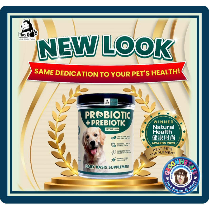 MAX & PAW Prebiotic & Probiotic Dog Powder Supplement 200G | Shopee ...
