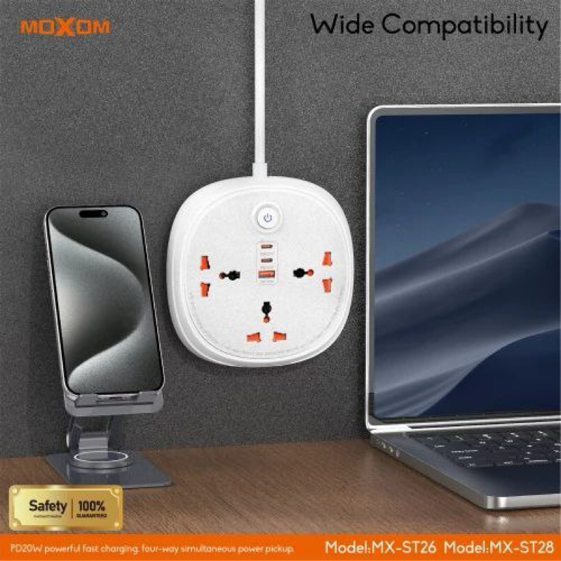 Moxom MX-ST26 6-in-1 Power Socket | Shopee Malaysia