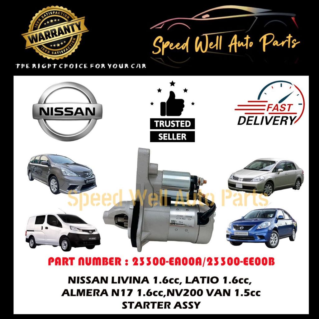 [ NISSAN STARTER ] NISSAN LIVINA 1.6cc, LATIO 1.6cc, ALMERA N17 1.5cc ...