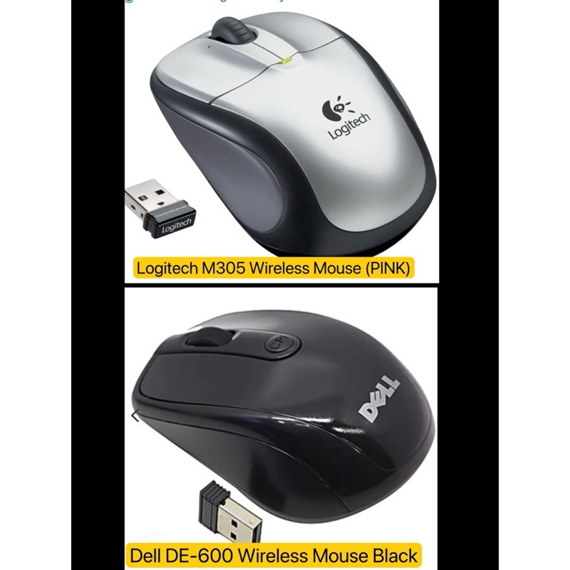 Dell DE-600 Wireless Mouse/Logitech M305 Wireless Mouse (Pink) | Shopee ...