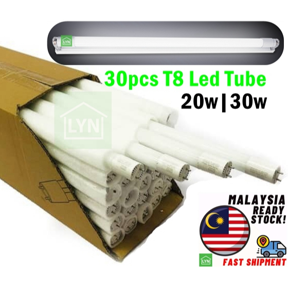 30pcs 20w/22w 4ft LED Tube T8 2000LM Daylight 6500k T8 Led Tube Light Wholesale Price led t8 ...