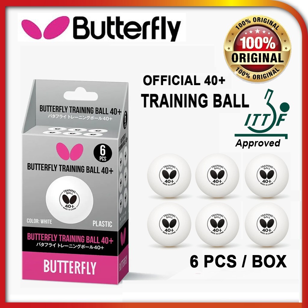 Butterfly A40+ 3-Stars Ping Pong Balls (Table Tennis Balls) Butterfly 3-Star A40+ R40+ Plastic ...