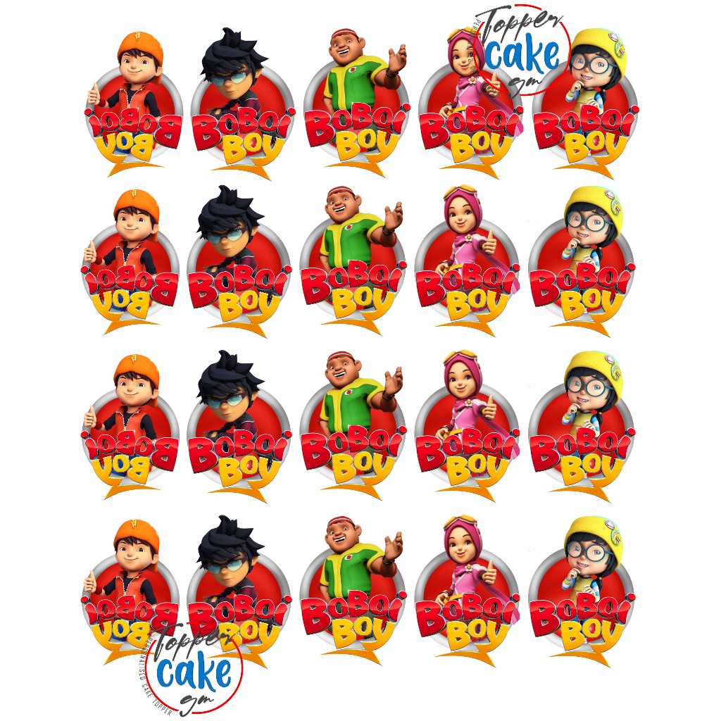 20pcs BOBOIBOY cupcake topper | Shopee Malaysia