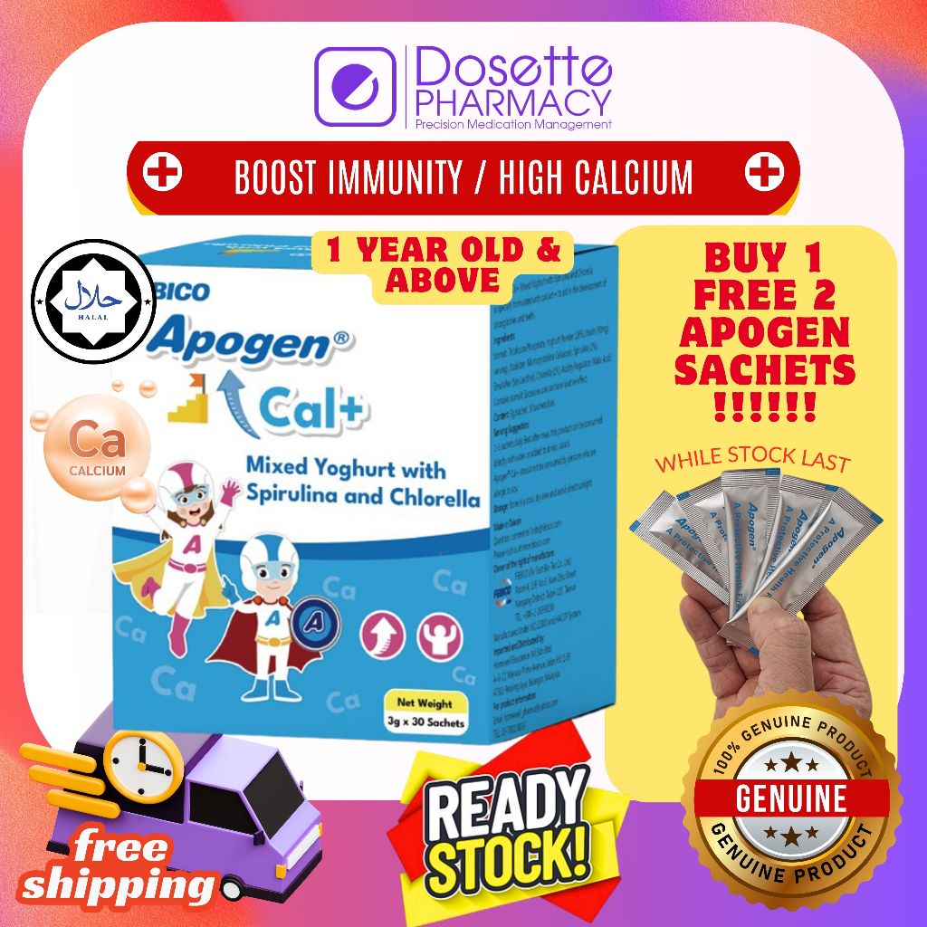 APOGEN CAL+ EXP:04/26 MIXED YOGHURT, SPIRULINA & CHLORELLA (3g x 30 ...