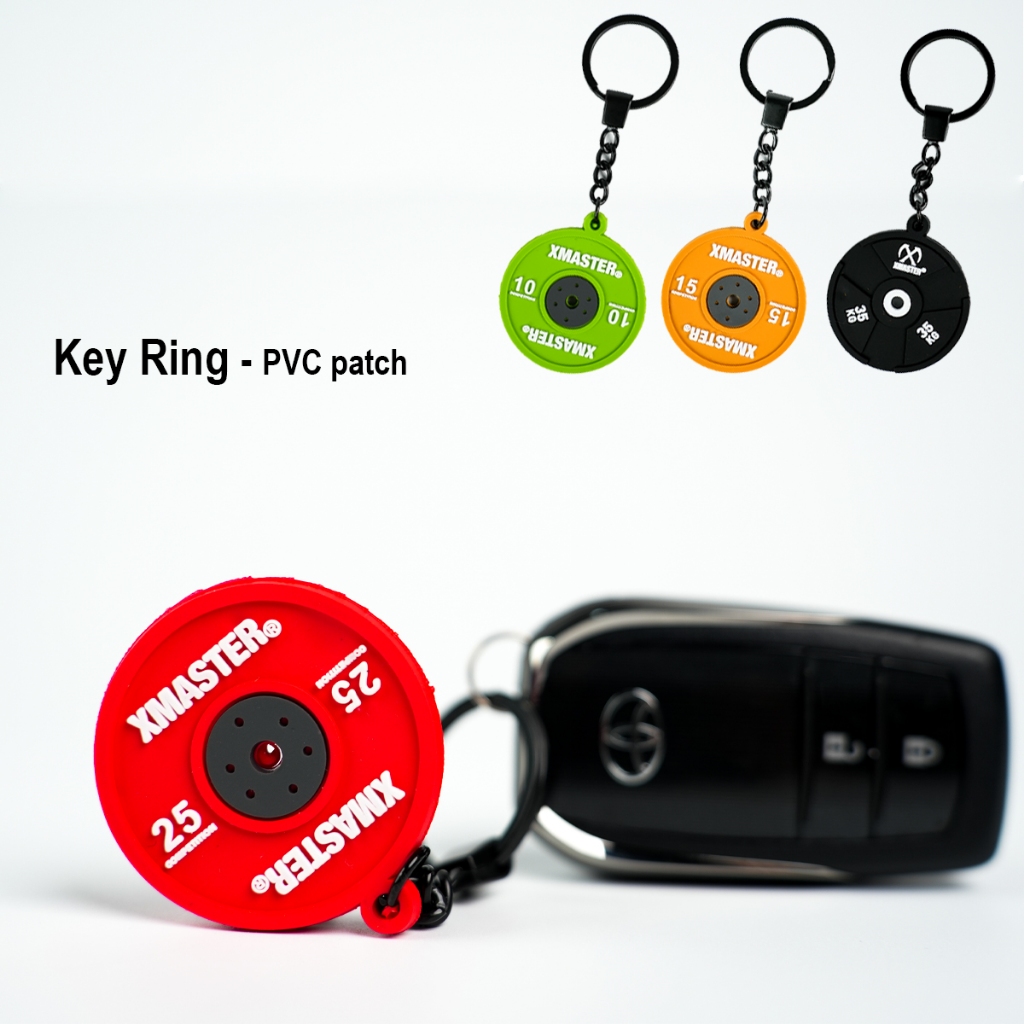 XMASTER keychain ring, PVC patch, bumper plate, Fitness CrossFit ...