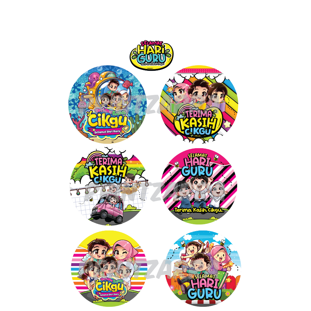 HARI GURU - STICKER BULAT 2024 / HAPPY TEACHER DAY | Shopee Malaysia