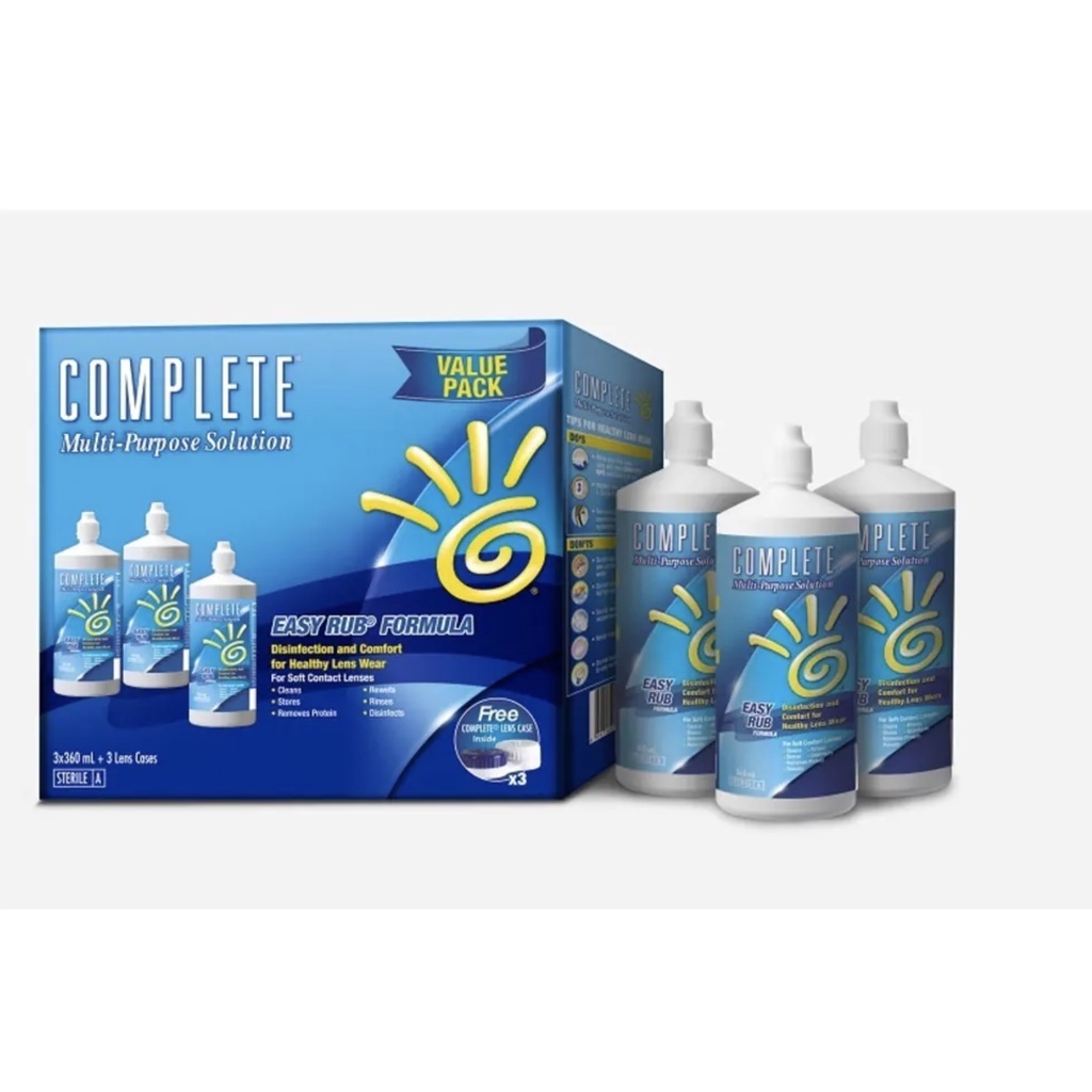 Abbott Complete Multi Purpose Solution Easy Rub 3x360mL / 1x360mL ...