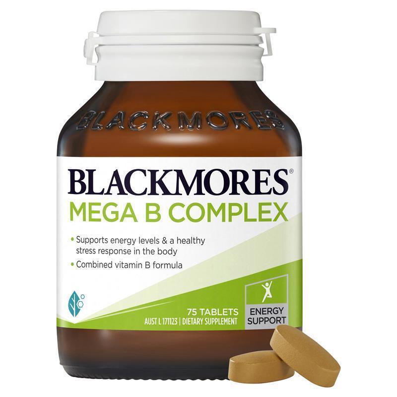Blackmores Mega B Complex 75 Tablets (EXP:Nov 2025) Support Energy ...