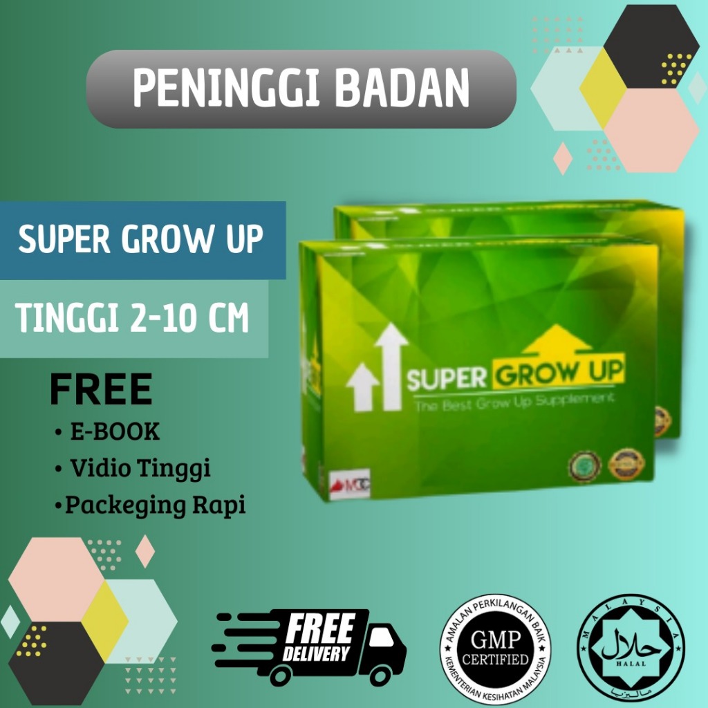 SUPER GROW UP UBAT TINGGI BADAN HERBAL PENAMBAH TINGGI | Shopee Malaysia