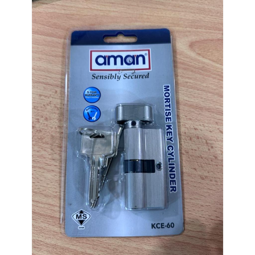AMAN KCE-60 SUS 304 Stainless Steel Mortise Key Cylinder 60mm (Entrance) | Shopee Malaysia