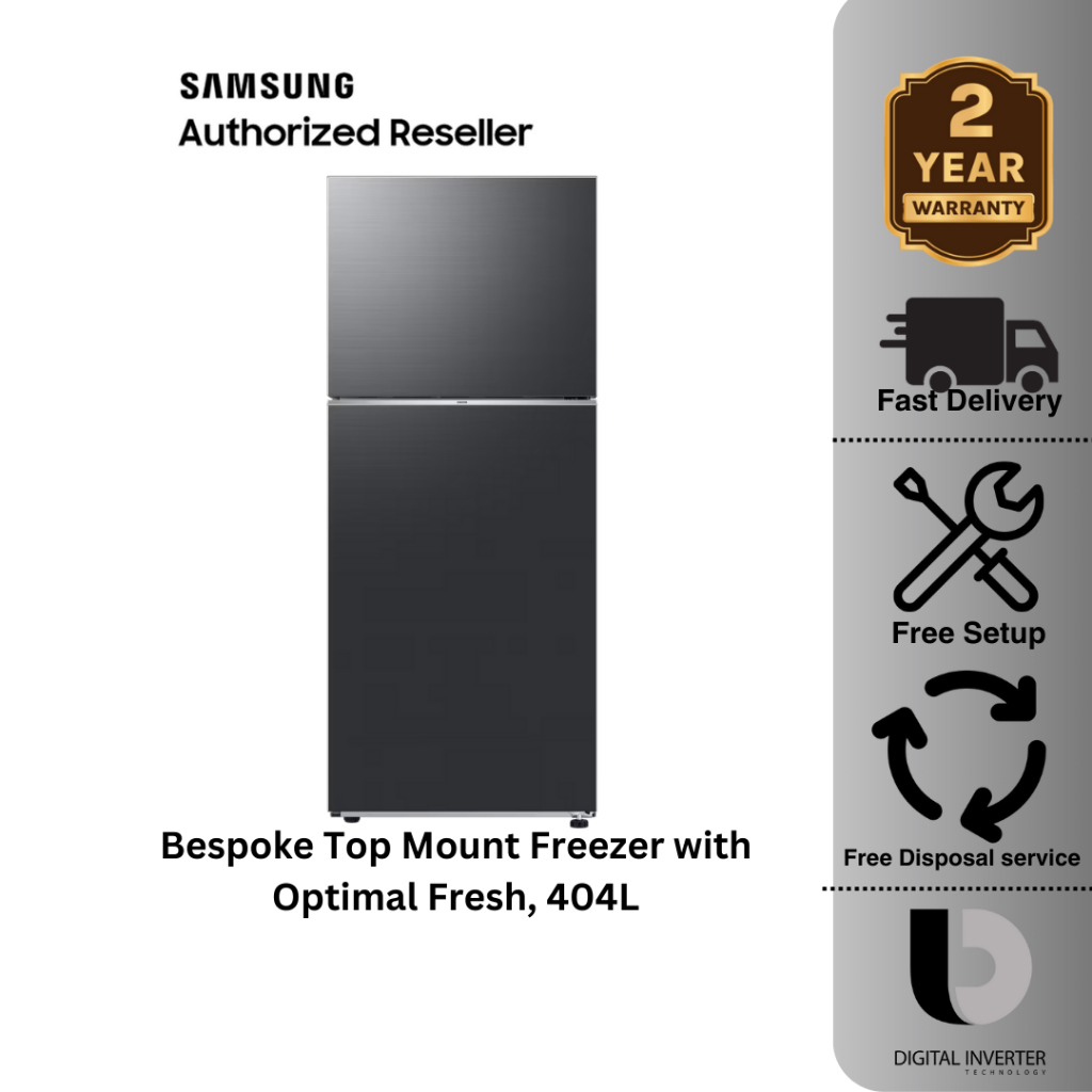 (KV only) Samsung 404L Inverter Top Mount Freezer Refrigerator ...