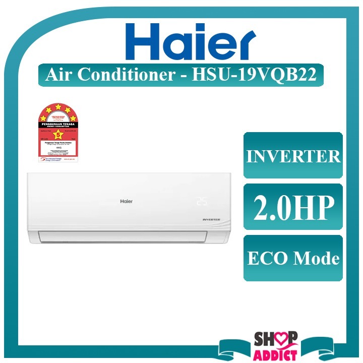 Haier R32 Inverter Series Air Conditioner HSU-19VQB22 Aircond Penghawa ...