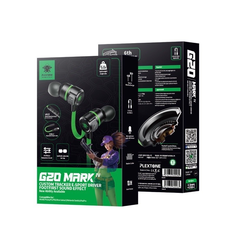 Original Plextone G20 / G15 Mark IV Gaming Earphone Super Bass HD ...