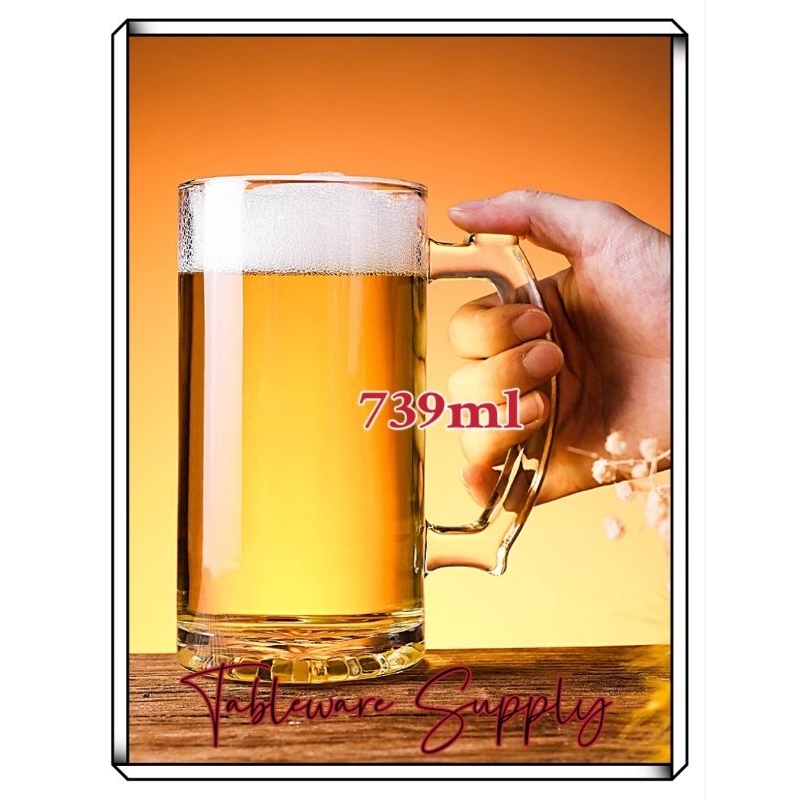 (TablewareSupply)739ml Big Glass Beer Mug Beer Glass Gelas Cawan Besar ...