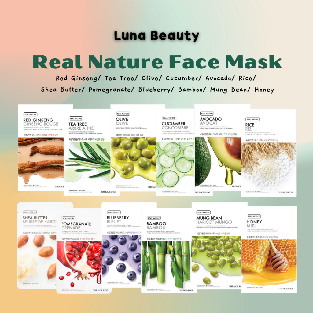 [The Face Shop] Real Nature Face Mask 1pc 20g | Shopee Malaysia
