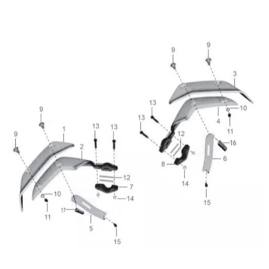 BAJAJ DOMINAR 400 V3 ADV - HAND GUARD -WITH BRACKET & SCREW (01-08-24 ...