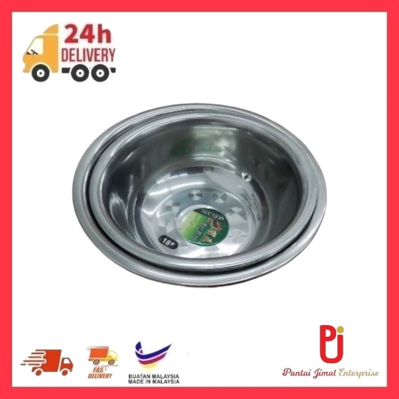 Stainless Steel Bowl/Kitchen Bowl/Basin/Bekas/Besin Steel/Mangkuk Besi ...