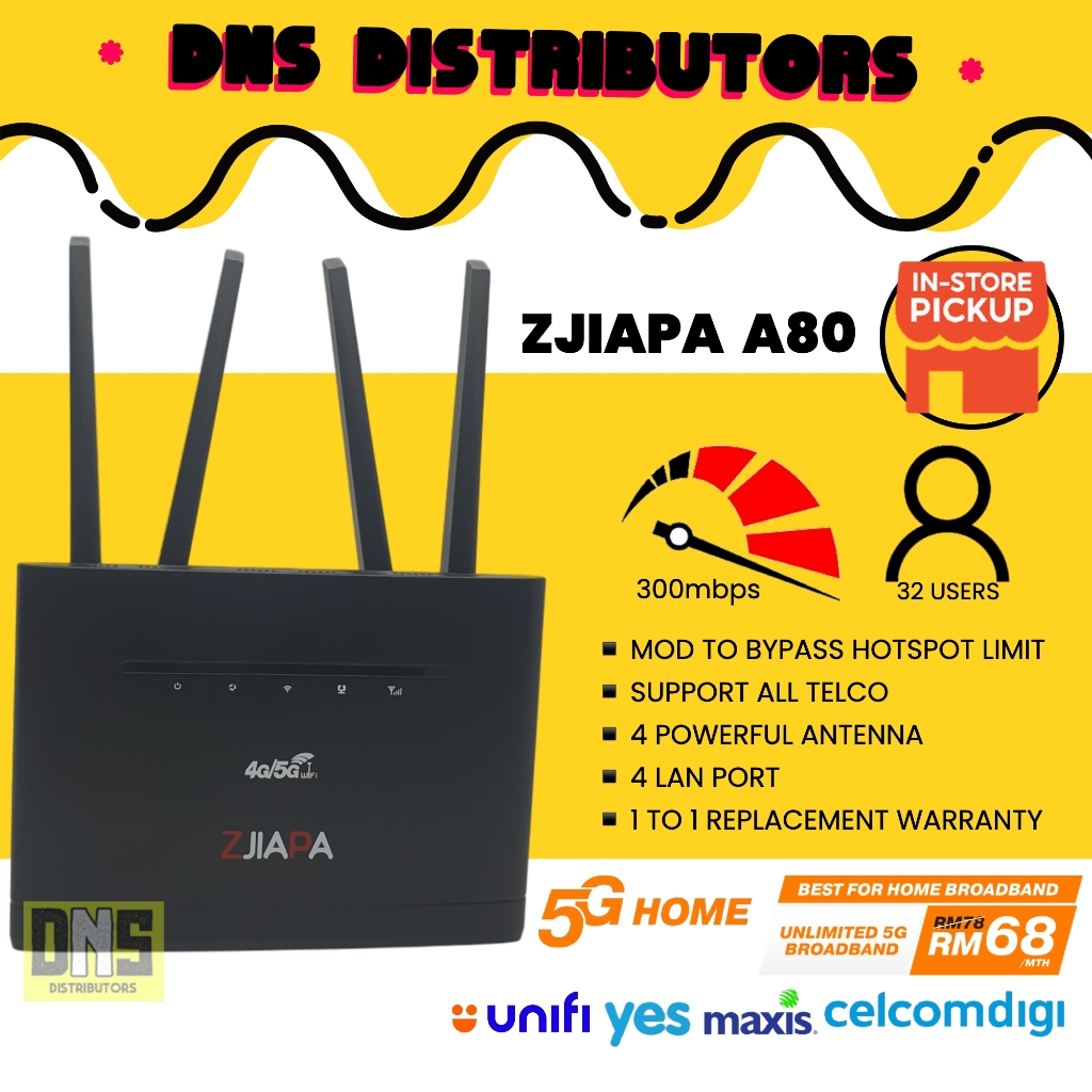 Modified Unlimited 4G LTE Modem A80 MOD Router WiFi Data 4 Antenna Like ...