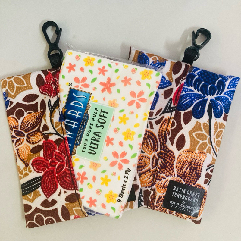 (READY STOK) pocket tissue batik /doorgift beg/ kraft batik ...