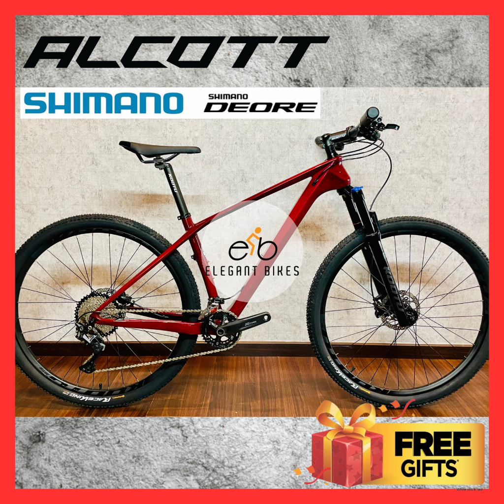 ALCOTT DINO CARBON 29” 11X2 SPEED SHIMANO DEORE AIR FORK MTB MOUNTAIN ...