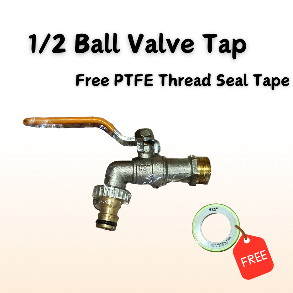 Somax 1/2 Ball Valve Tap & PTFE Thread Seal Tape | Shopee Malaysia