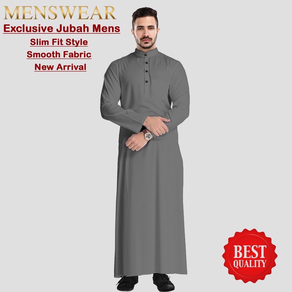 Jubah Berkolar Lelaki Cekak Musang Jubah Men Robe & Jubah Muslim ...