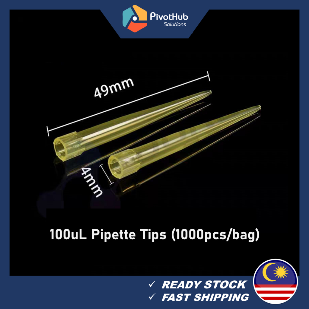 100uL Universal Pipette Tips for P100 Gilson Eppendorf yellow 100ul ...