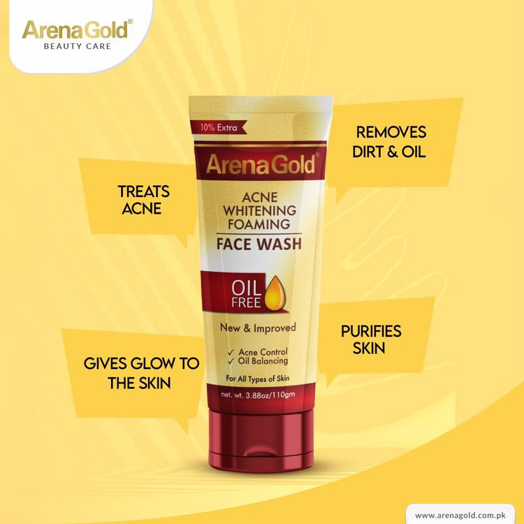 💯% Original, ARENA GOLD ACNE WHITENING FOAMING FACE WASH | From ...