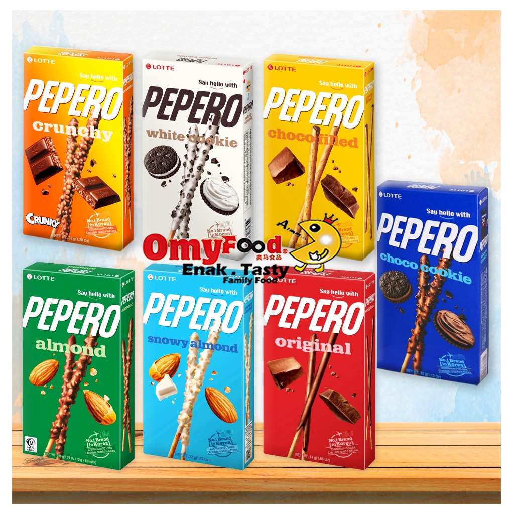 32g/39g/50g Lotte Pepero Biscuit Stick [Crunchy/White Cookie/Choco ...