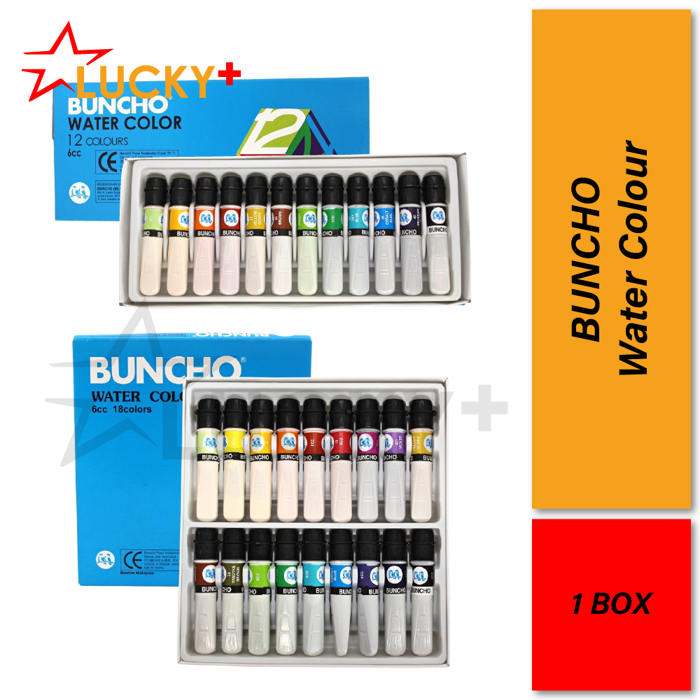 Buncho Water Colour 6cc Set OF 12Colour/ 18Colour (1Box) | Warna Air ...