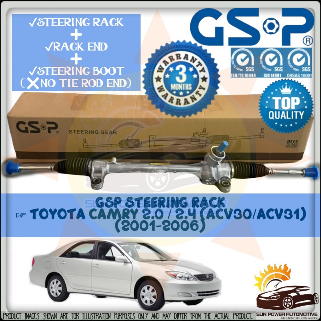 Toyota Camry 2.0 2.4 ACV30 ACV31 100% ORIGINAL GSP Power Steering Gear ...