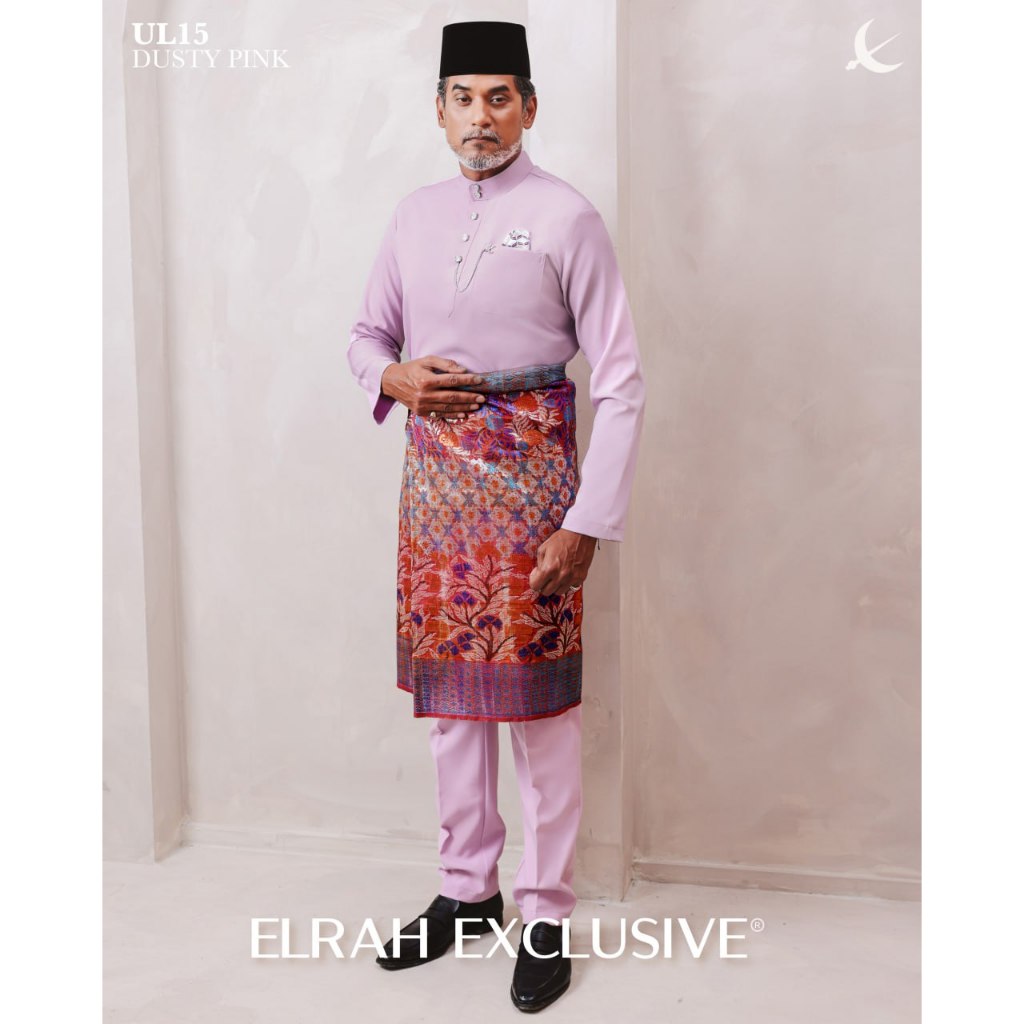 BAJU MELAYU DUSTY PINK C14 ULTIMATE 1.0 2024 ELRAH EXCLUSIVE SLIM FIT ...