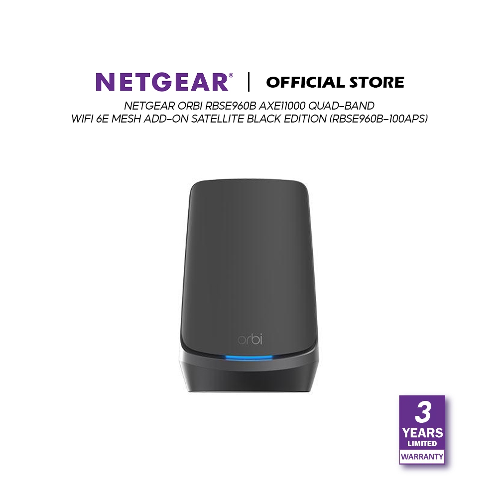 Netgear Orbi RBSE960B AXE11000 Quad-Band WiFi 6E Mesh Add-on Satellite ...
