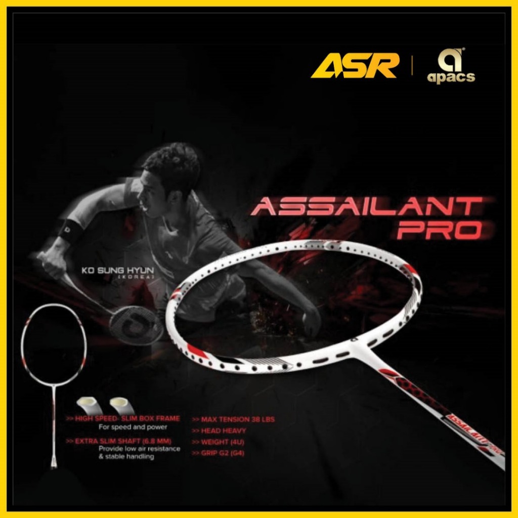 Apacs Badminton Racket Assailant Pro / Raket Badminton Apacs Assailant ...