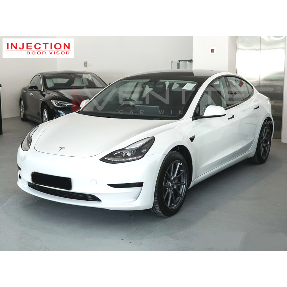 Tesla Model 3 2019-Above Injection With Stainless Steel Door Visor ...