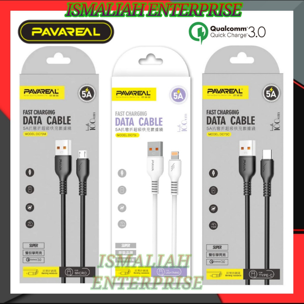 PAVAREAL Cable 5A Super Charge Support QC3.0 Micro Type-C i-Pone USB ...